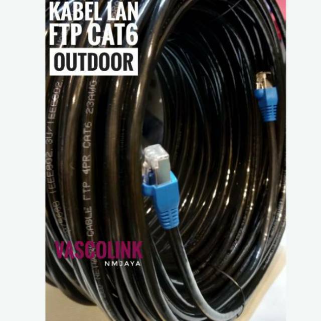 Jual Vascolink Kabel Lan Outdoor 20 Meter Ftp Cat6 Siap Pakai sudah ...