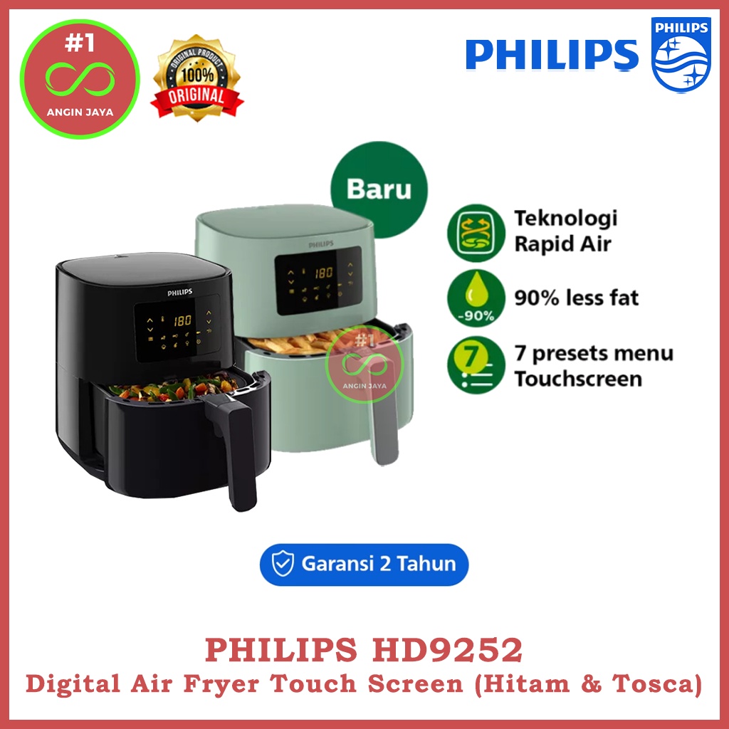 Jual PHILIPS Air Fryer Digital HD9252 - Airfryer HD 9252 - Garansi ...