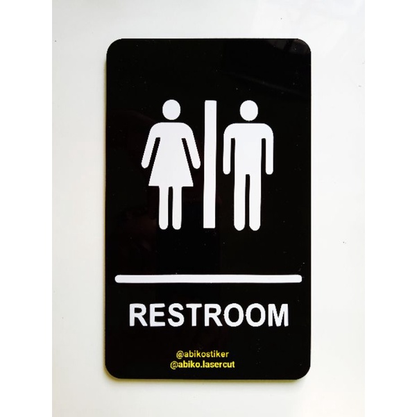 Jual sign akrilik restroom - sign board Acrylic - papan tanda toilet ...