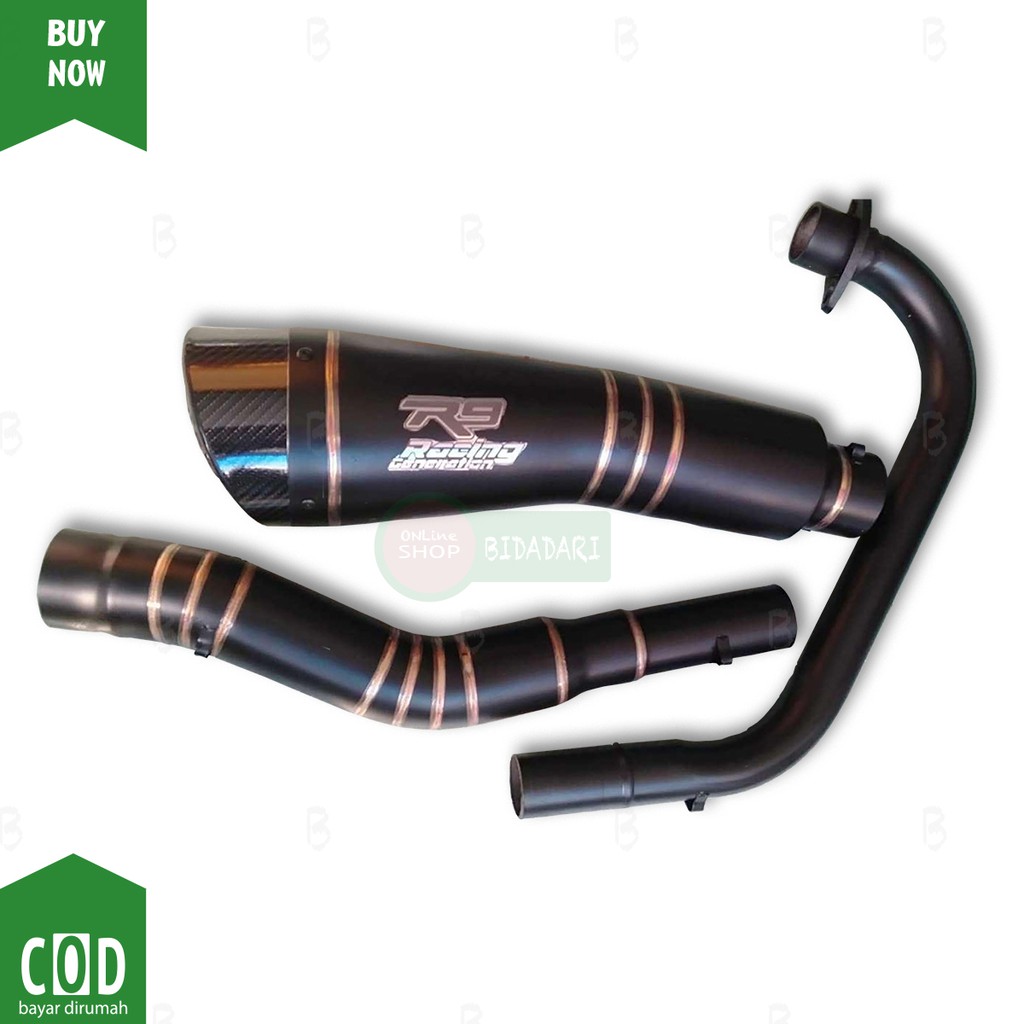 Jual Knalpot racing R9 H2 black cbr150 cb150r vixion gsx byson xabre ...