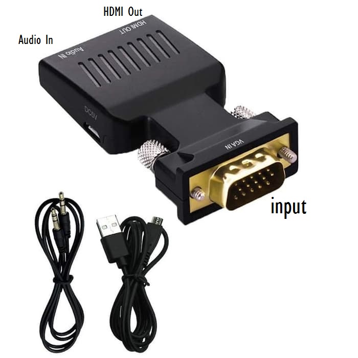 Jual NEW VGA to HDMI with Audio Converter - Konverter Dongle vga male ...