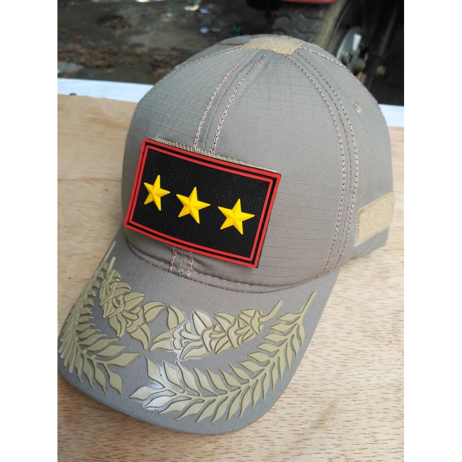 Jual topi molay tactical pati polri komjen Khaki topi perekat velcro ...