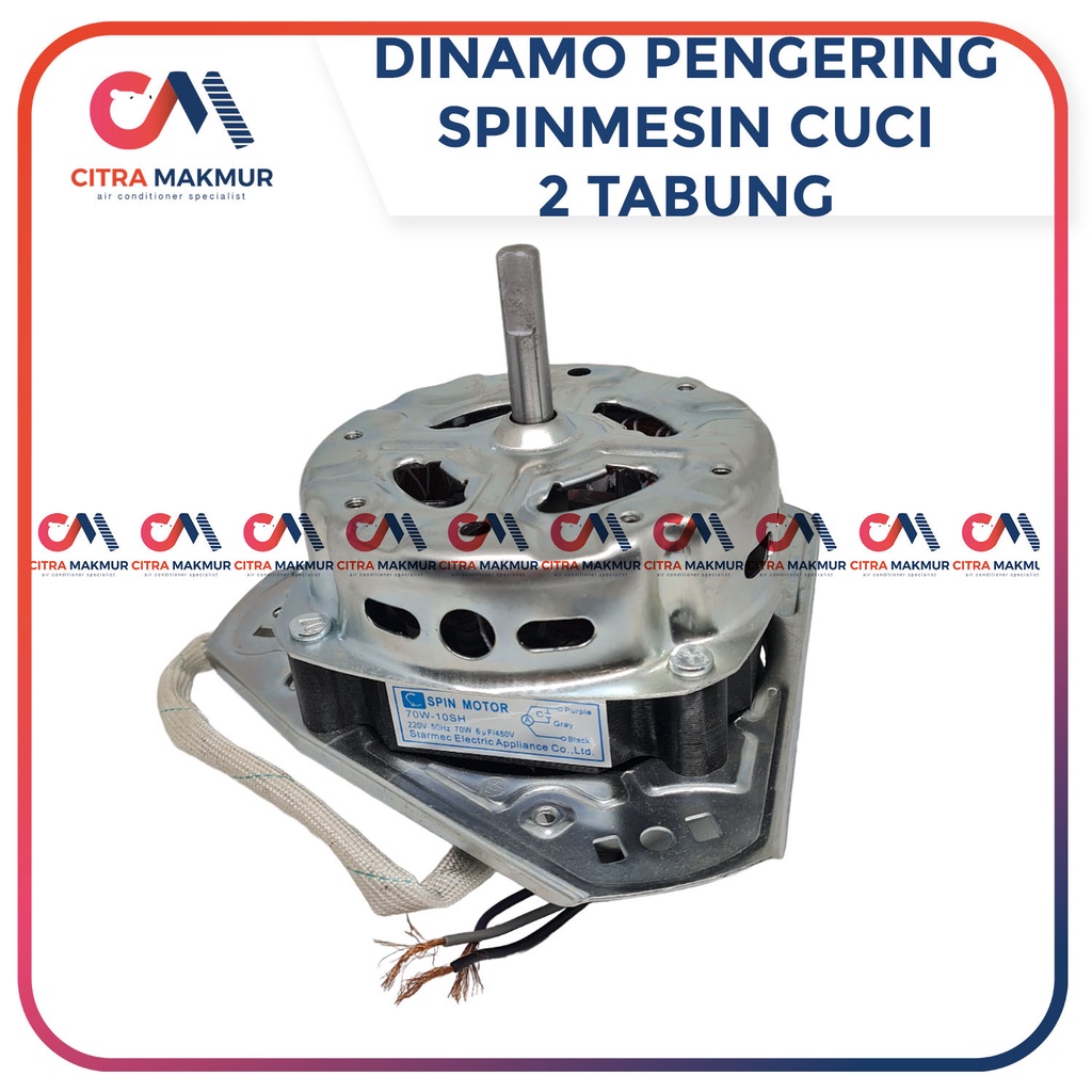 Jual Dinamo Spin Mesin Cuci Sharp 2 Tabung 7 8 kg kaki 3 Gulungan Motor AL Pengering 6 kilo as ...