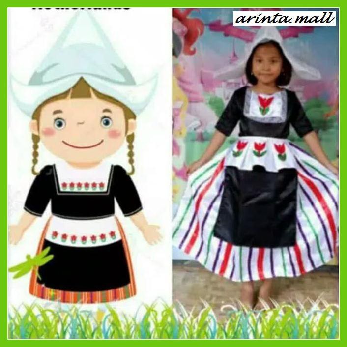 Jual kanatada- kostum perempuan baju tradisional negara holland belanda ...