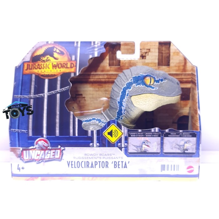 Jual Jurassic World Dominion Uncaged Rowdy Roars Velociraptor Beta ...