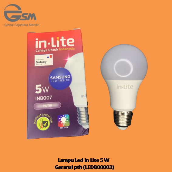 Jual InLite Lampu LED Blub 5 Watt Putih 007 - LEDB00003 | Shopee Indonesia