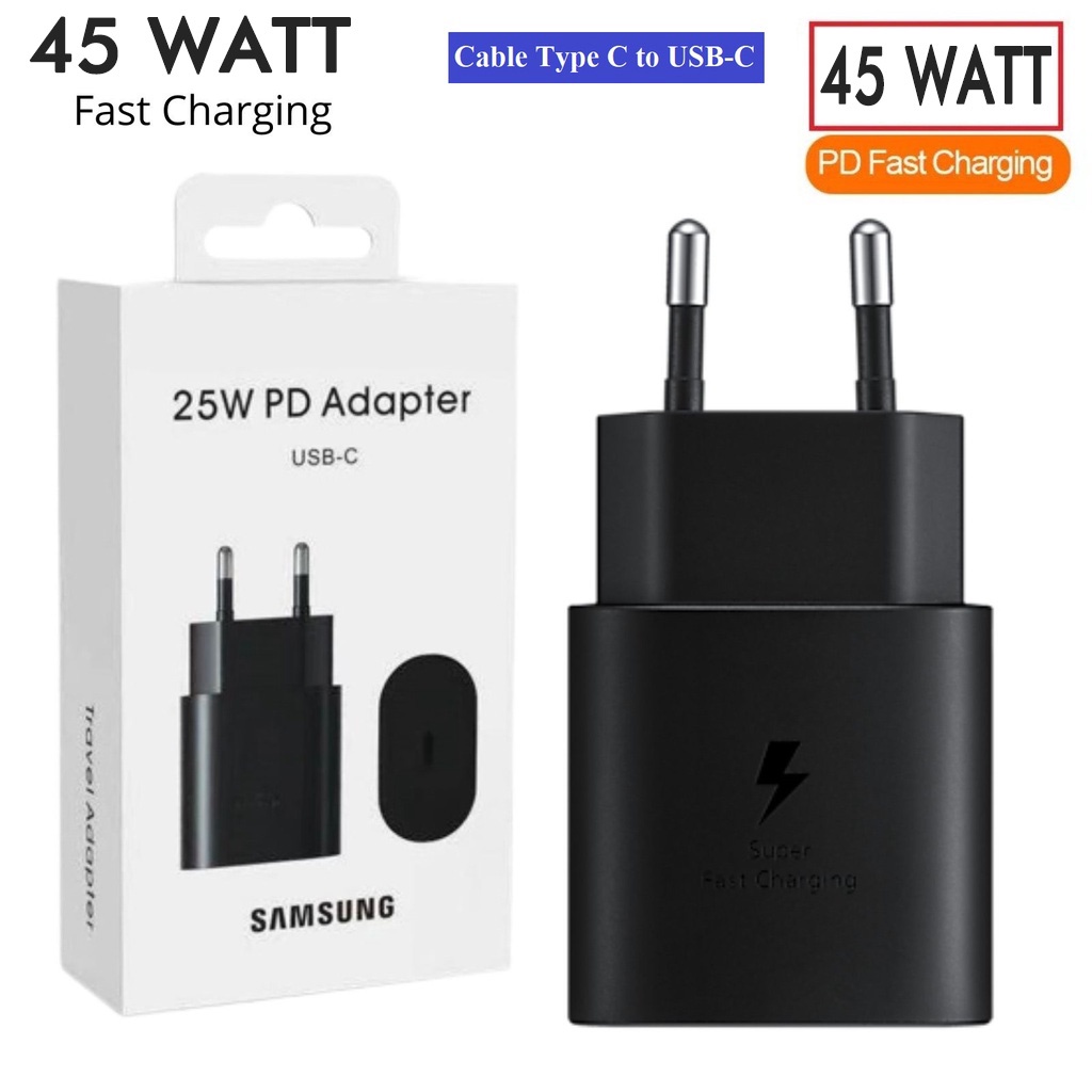 Jual Promo BATOK CHARGER Universal 45 WATT Type C Usb C Fast Charging ...