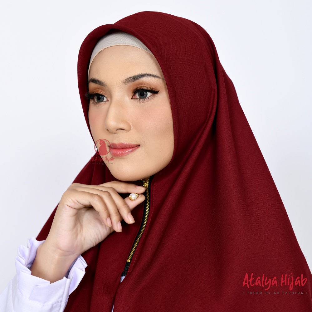 Jual Jilbab Hijab Pashmina Segitiga Zipper Cutting Laser Kombinasu ...