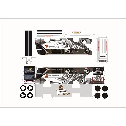 Jual DIY Miniatur Bus Haryanto 060 Tanah Suci Papercraft Lembaran ...