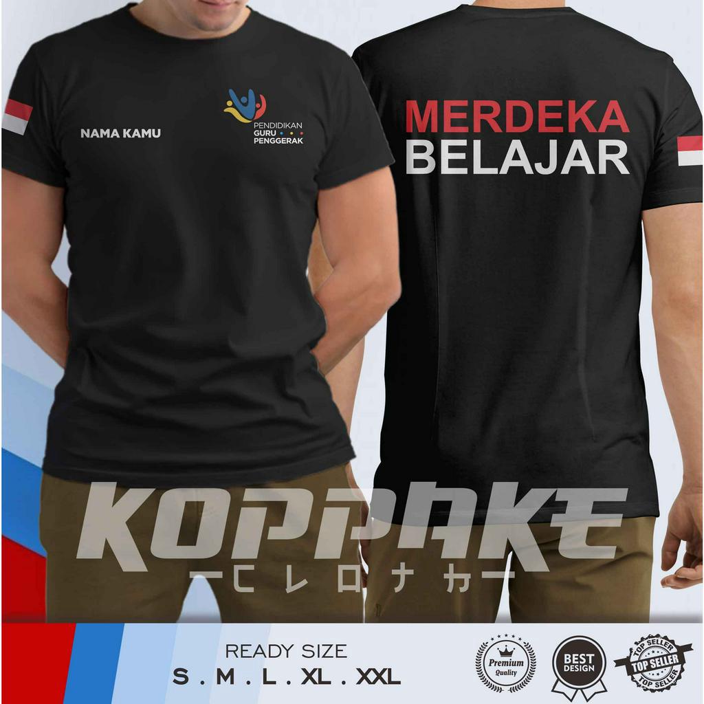 Jual Kaos Merdeka Belajar Pendidikan Guru Penggerak Logo Gratis Nama ...