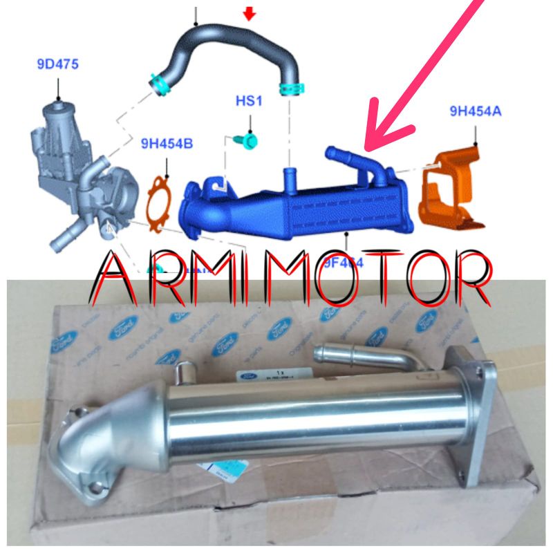 Jual Pipa Cooler EGR Ford Ranger 2.2 cc Pipa Coller EGR Ranger T6 2200 ...