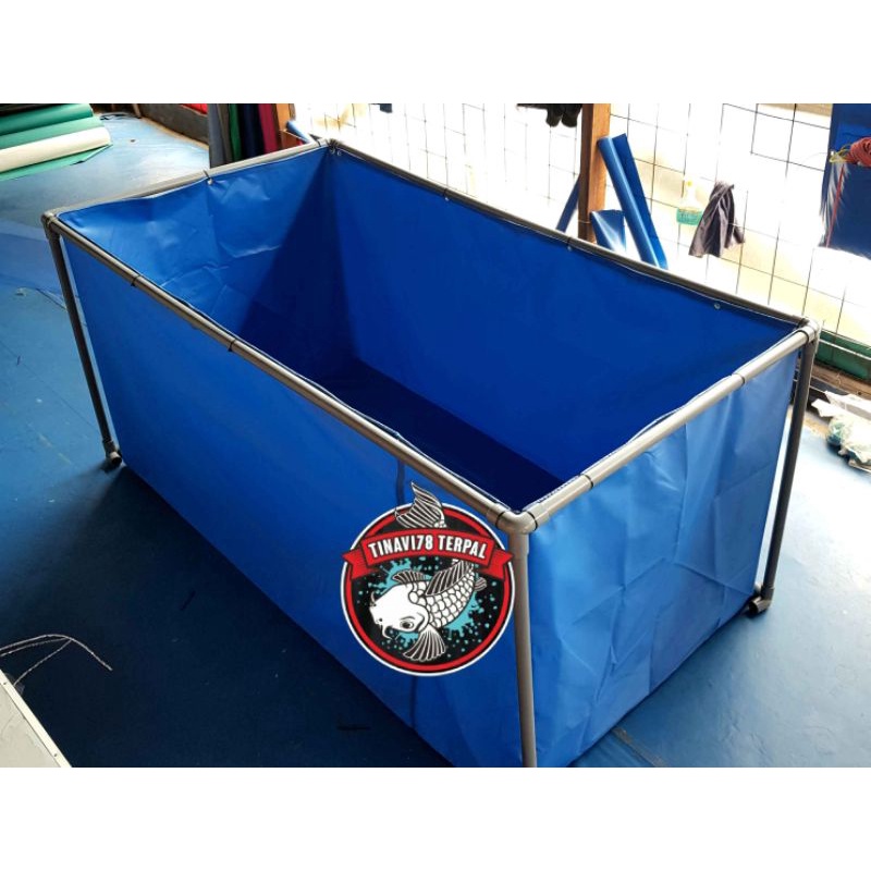 Jual TERPAL KOLAM 2X1X1 MTR SEMI KARET PVC TINAVI78 | Shopee Indonesia