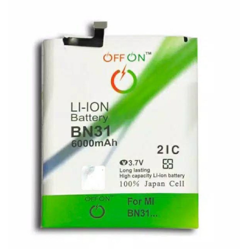 Jual BATERAI BATTERY DOUBLE POWER OFFON BN-31 REDMI NOTE5A,MI5X ...