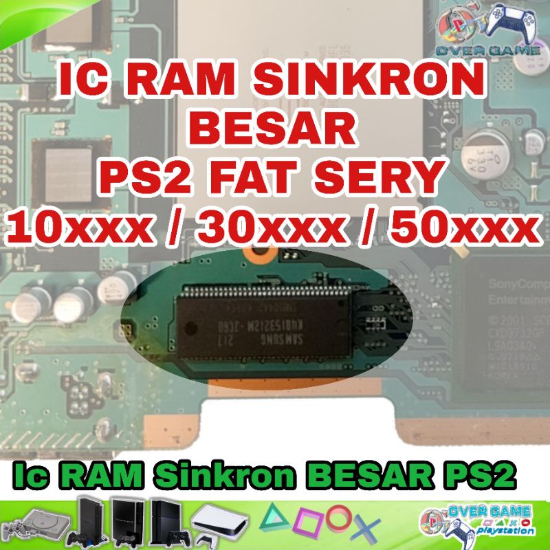 Jual IC RAM SINKRON RAM KECIL &RAM BESAR PS2 FAT DAN SLIM ready ...