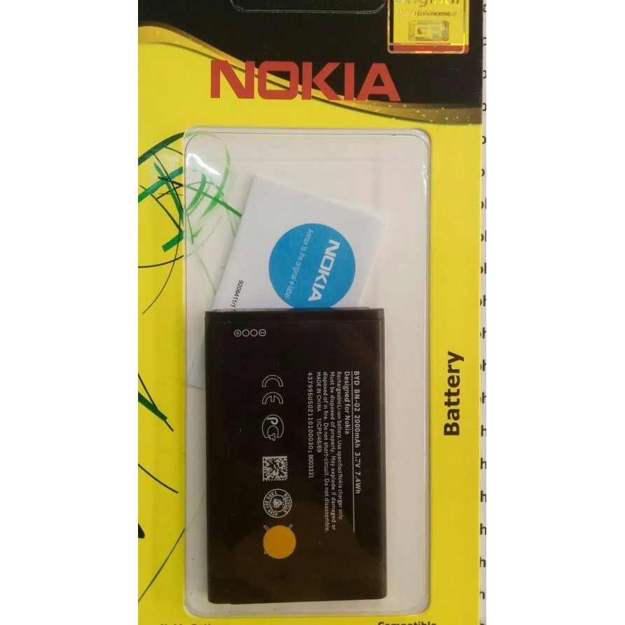 Jual Baterai Battery Original NOKIA BYD BN-02 , BN02 , BN 02 ( NOKIA XL ...