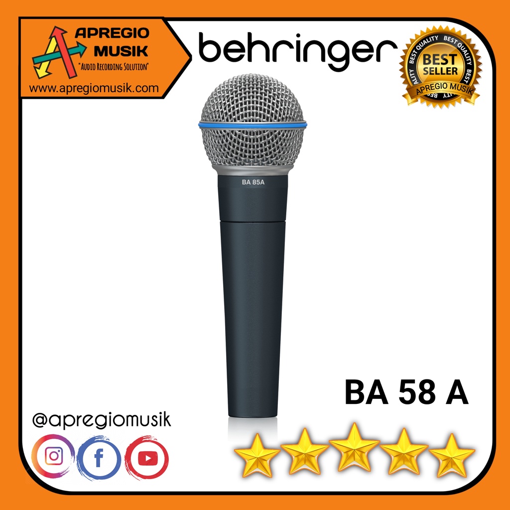 Jual Behringer BA 85A BA85A BA 85 Microphone Vocal Dynamic ORIGINAL ...