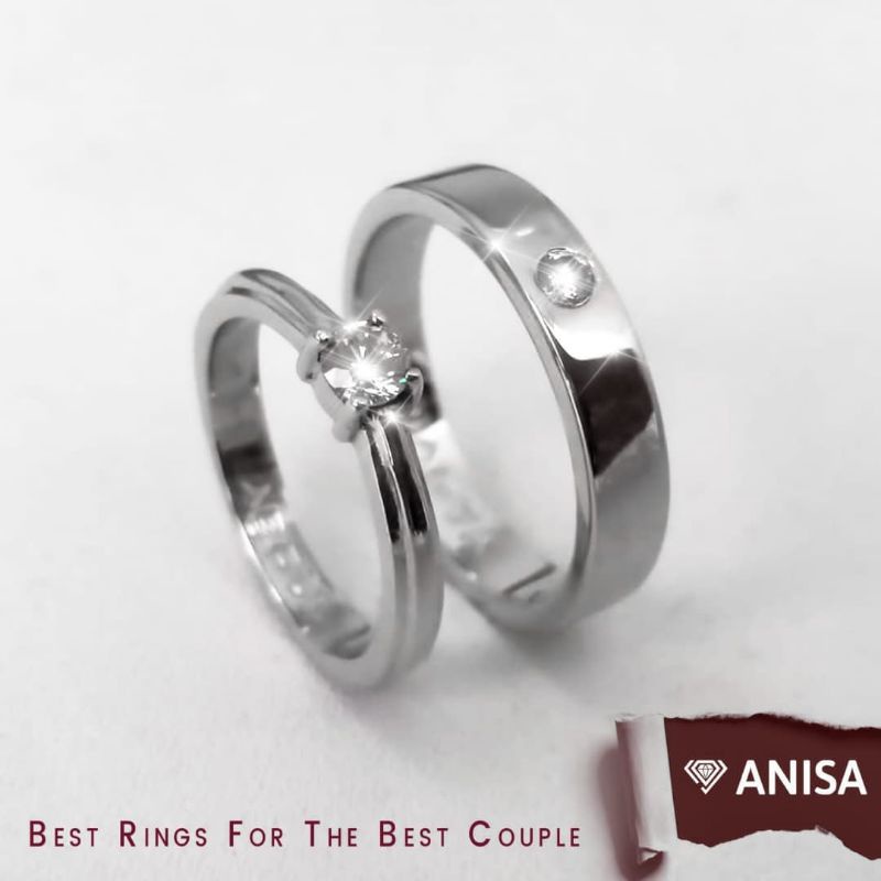 Jual Best couple Rings model elegan bahna perak dan emas putig expresse ...