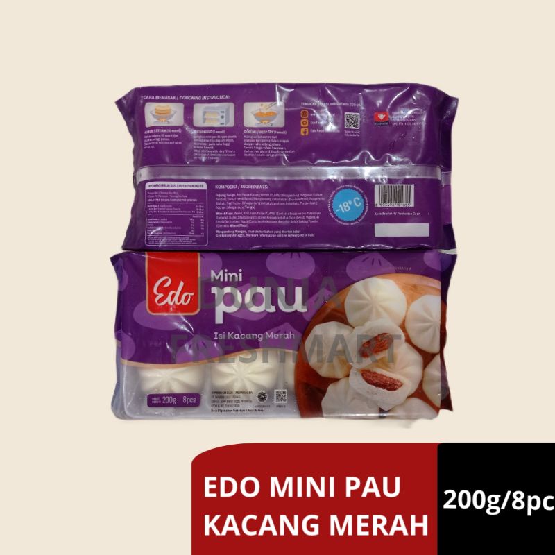 Jual Edo Mini Pau Isi Kacang Merah 200gram isi 8 pcs BAKPAO PAO MINI ...