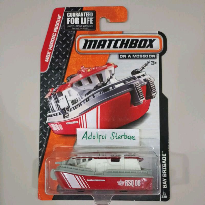 Jual matchbox bay brigade bay patrol mbx heroic rescue boat kapal rsq ...