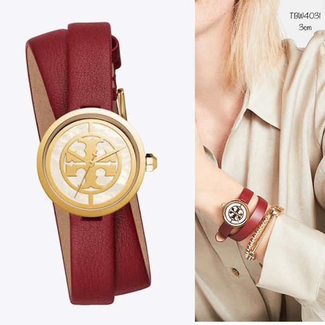 Jual Jam Tangan Tory Burch Lilit Leather TBW4031 Maroon TBW4030 Pink ...