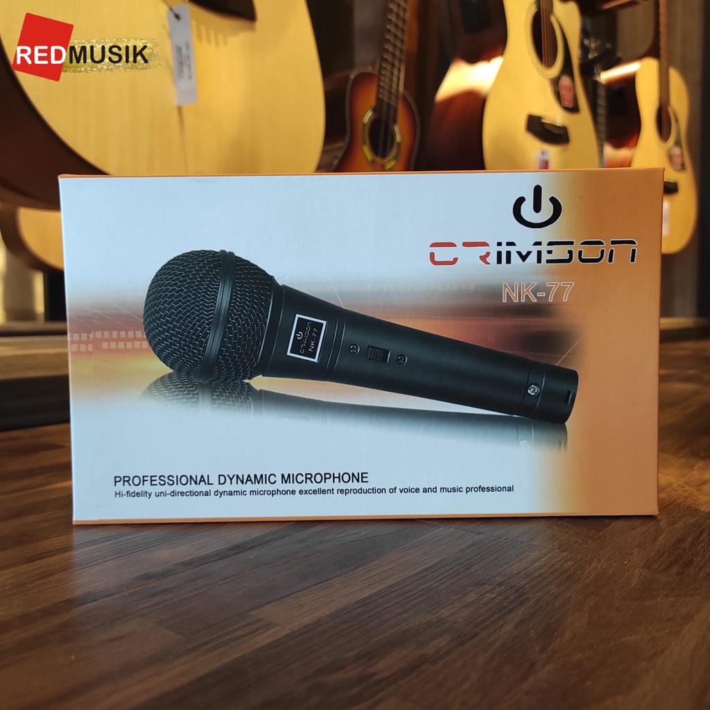 Jual Mic Crimson NK77 NK-77 NK 77 Dynamic Microphone Mikrofon | Shopee Indonesia