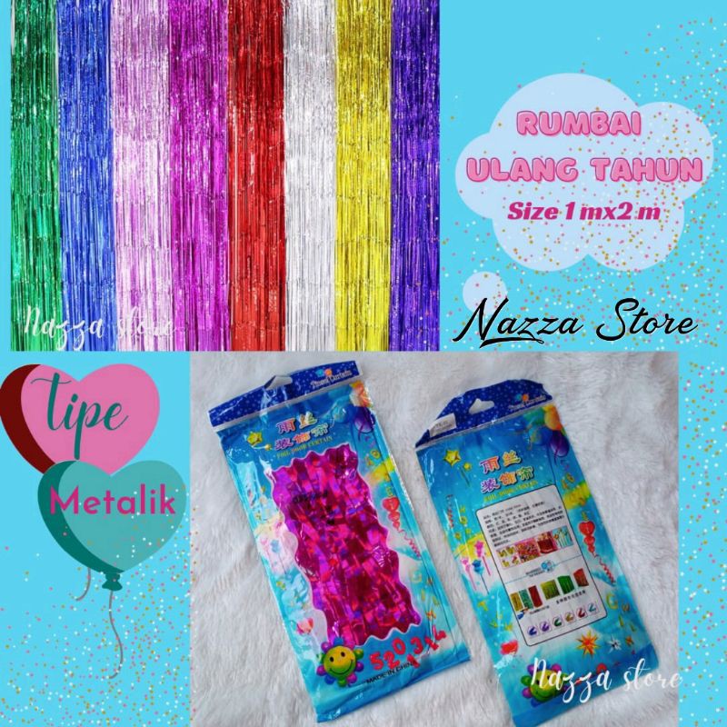 Jual Tirai Foil Metalik 1x2 meter | Shopee Indonesia
