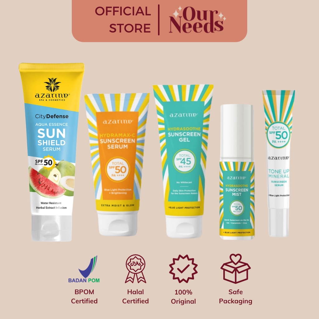 Jual Azarine Aqua Essence Sun Shield Serum SPF 50 PA++++ 100ml ...