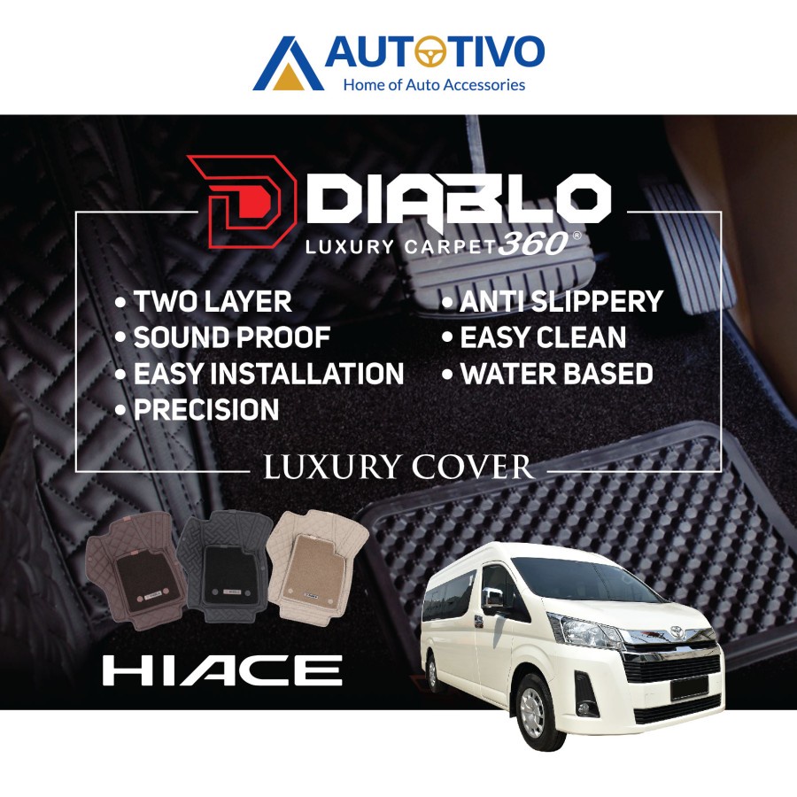 Jual KARPET MOBIL 7D DIABLO 360 HIACE | Shopee Indonesia