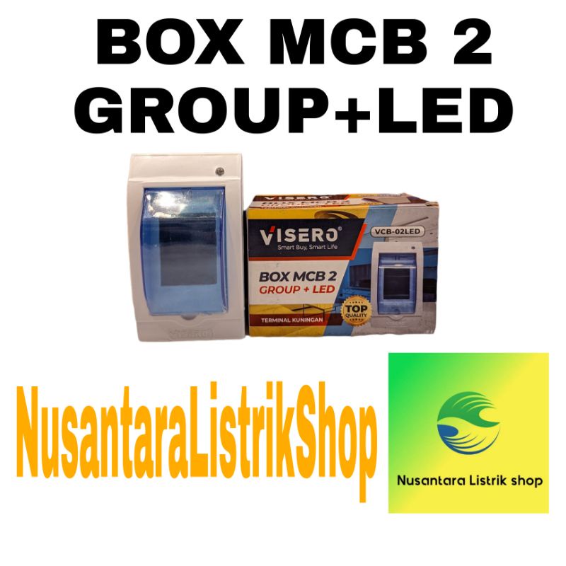 Jual Mcb Box 2 Group + Led Visero VCB-02LED Original | Shopee Indonesia