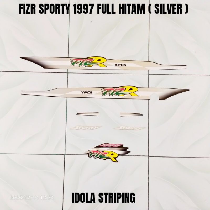 Jual Striping FIZR Sporty 1997 Full Hitam ( Silver ) | Shopee Indonesia