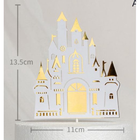 Jual Topper Castle Istana Rainbow hiasan Kue Ulang Tahun Happy Birthday ...