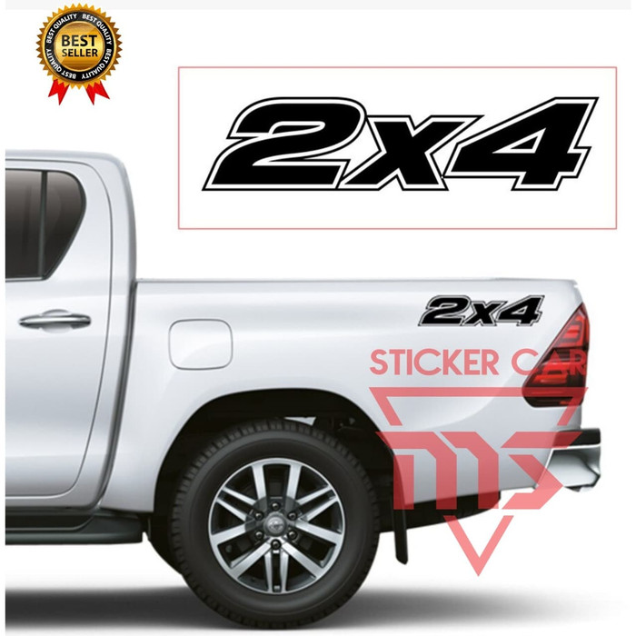 Jual sticker stiker 2x4 off road sticker mobil bak samping - silver ...