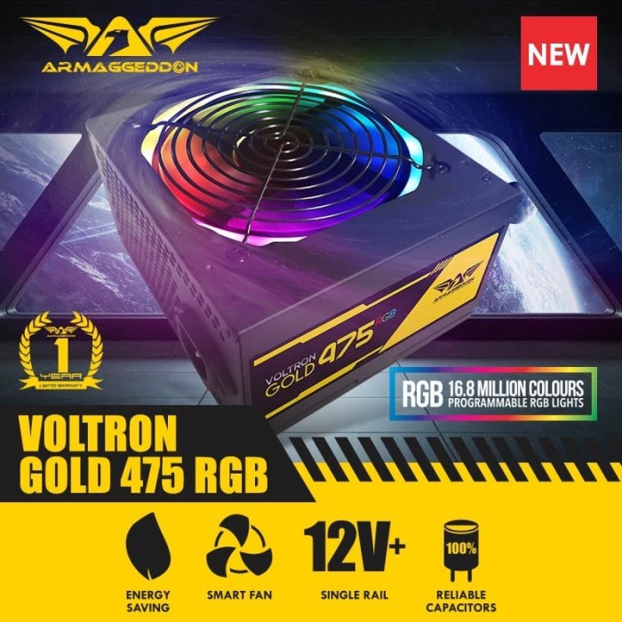 Jual Power Supply/PSU Armaggeddon Voltron Gold 475 RGB | Shopee Indonesia
