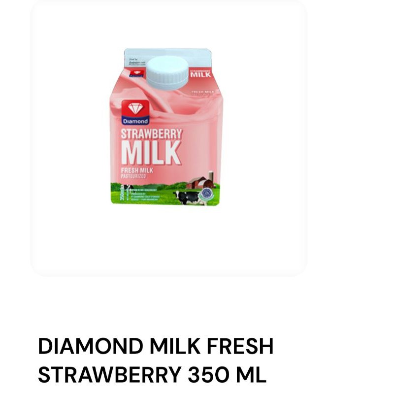 Jual Diamond Fresh Milk / susu segar / susu kotak Strawberry / Coklat ...