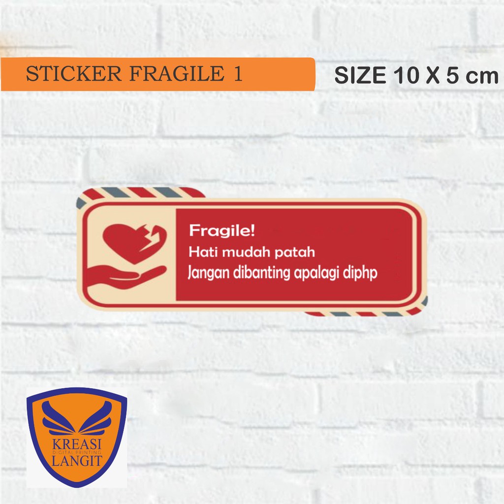 Jual STIKER FRAGILE LUCU / JANGAN DIBANTING / STIKER LABEL PENGIRIMAN ...