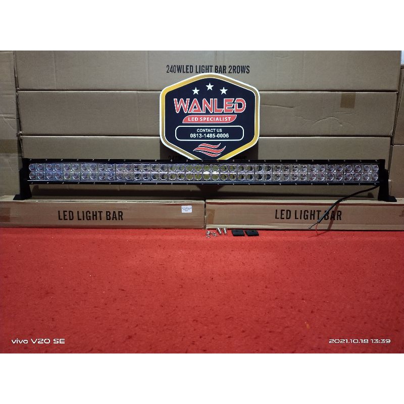 Jual LEDBAR LIGHT BAR 105 CM 240 WAT COMBO LIGHT SINAR PUTIH 1 MODE ...