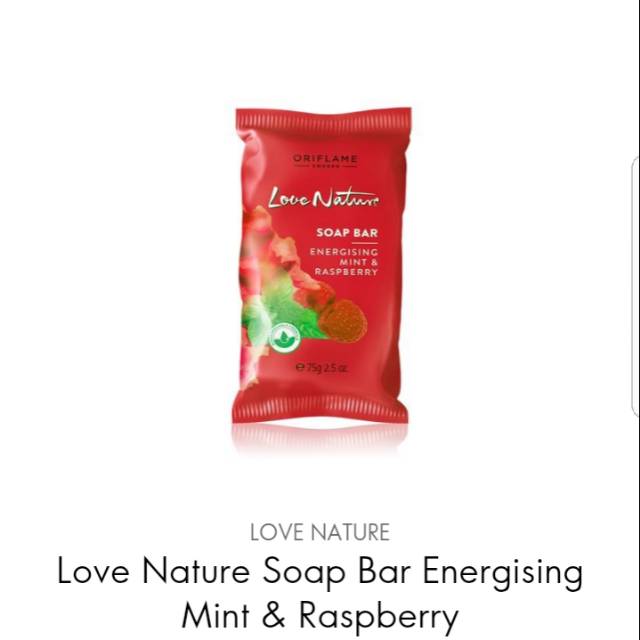 Jual SABUN BATANGAN LOVE NATURE SOAP BAR MINT RASPBERRY ORIFLAME ...