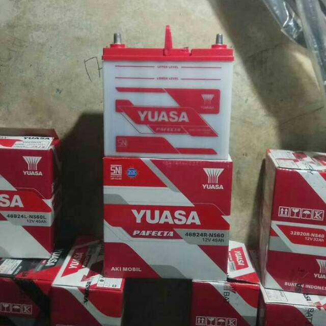 Jual Aki Accu Basah Yuasa Pafecta NS60L 12V 45AH 45Amper B4624L | Shopee Indonesia
