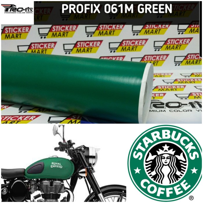 Jual Sticker Hijau Green Profix Matte 061 mirip warna starbucks ...