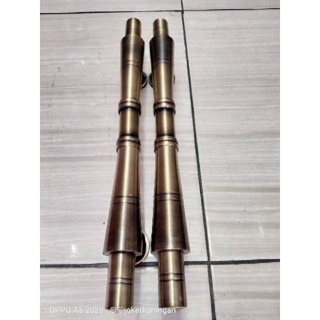 Jual Handle pintu rumah tarikan pintu rumah kuningan motif bambu ...