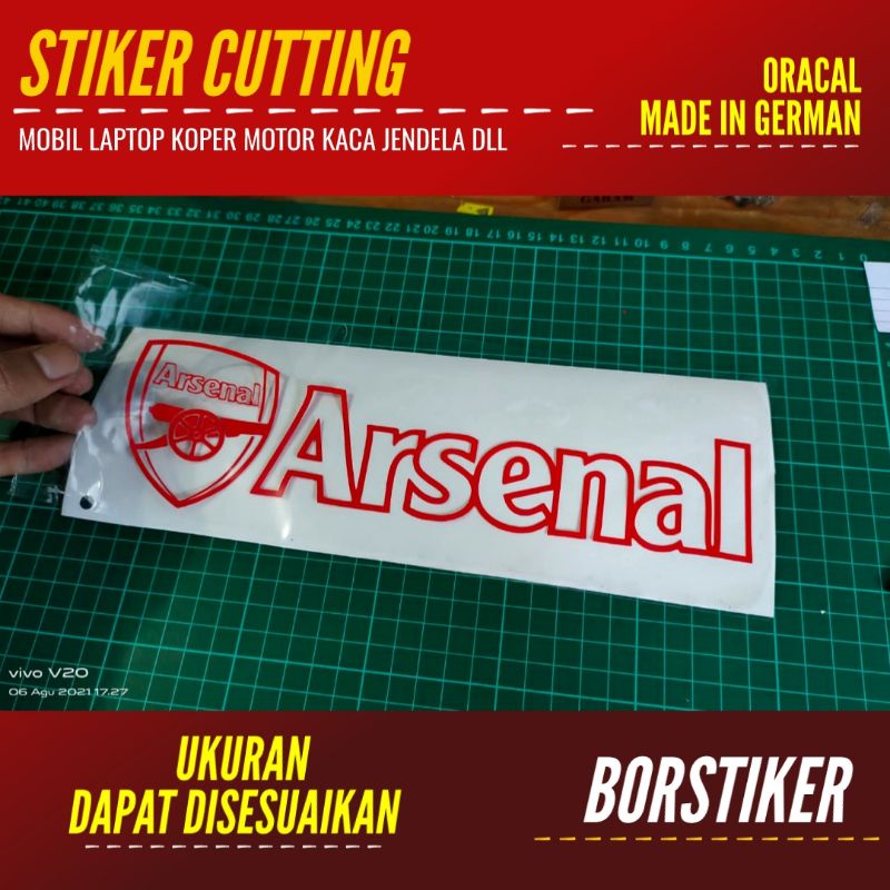 Jual STIKER ARSENAL UKURAN LAPTOP | STICKER CUSTOM ANIME BAND LOGO DLL ...