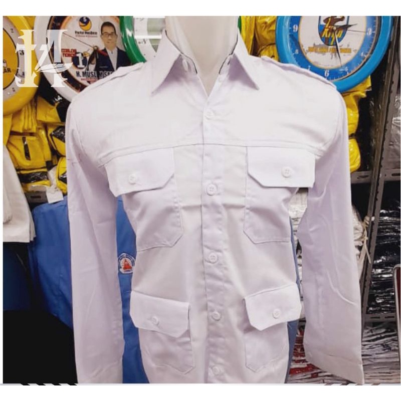 Jual KEMEJA PDH LENGAN PANJANG KANTONG 4 | Shopee Indonesia
