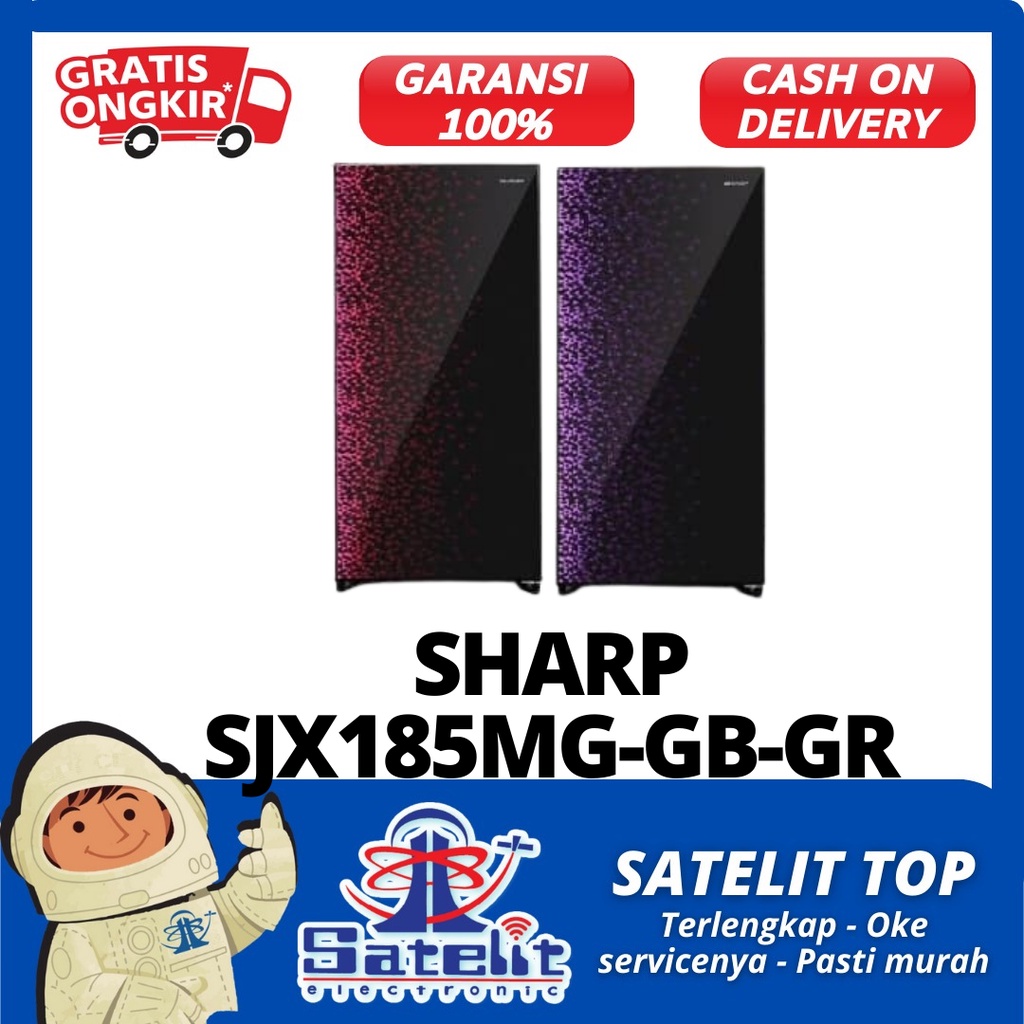 Jual KULKAS / REFRIGERATOR / LEMARI ES SHARP SJ-X185MG-GB-GR | Shopee ...