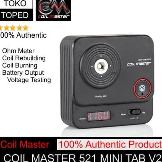 Jual Authentic Coil Master 521 Mini Tab V2 | Coil Builder Ohm Meter ...