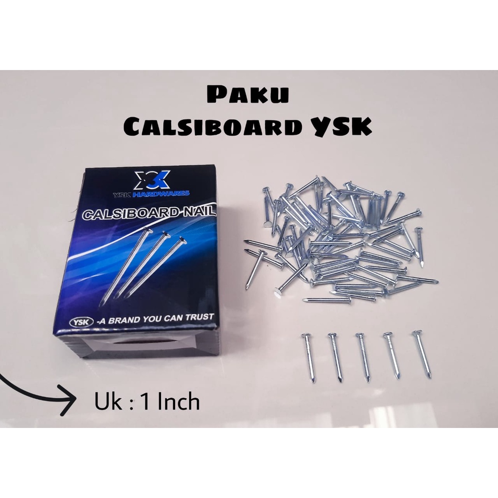 Jual Paku Calsiboard YSK Uk 1 Inch / Calsiboard Nail / Paku Kalsi Kuat ...