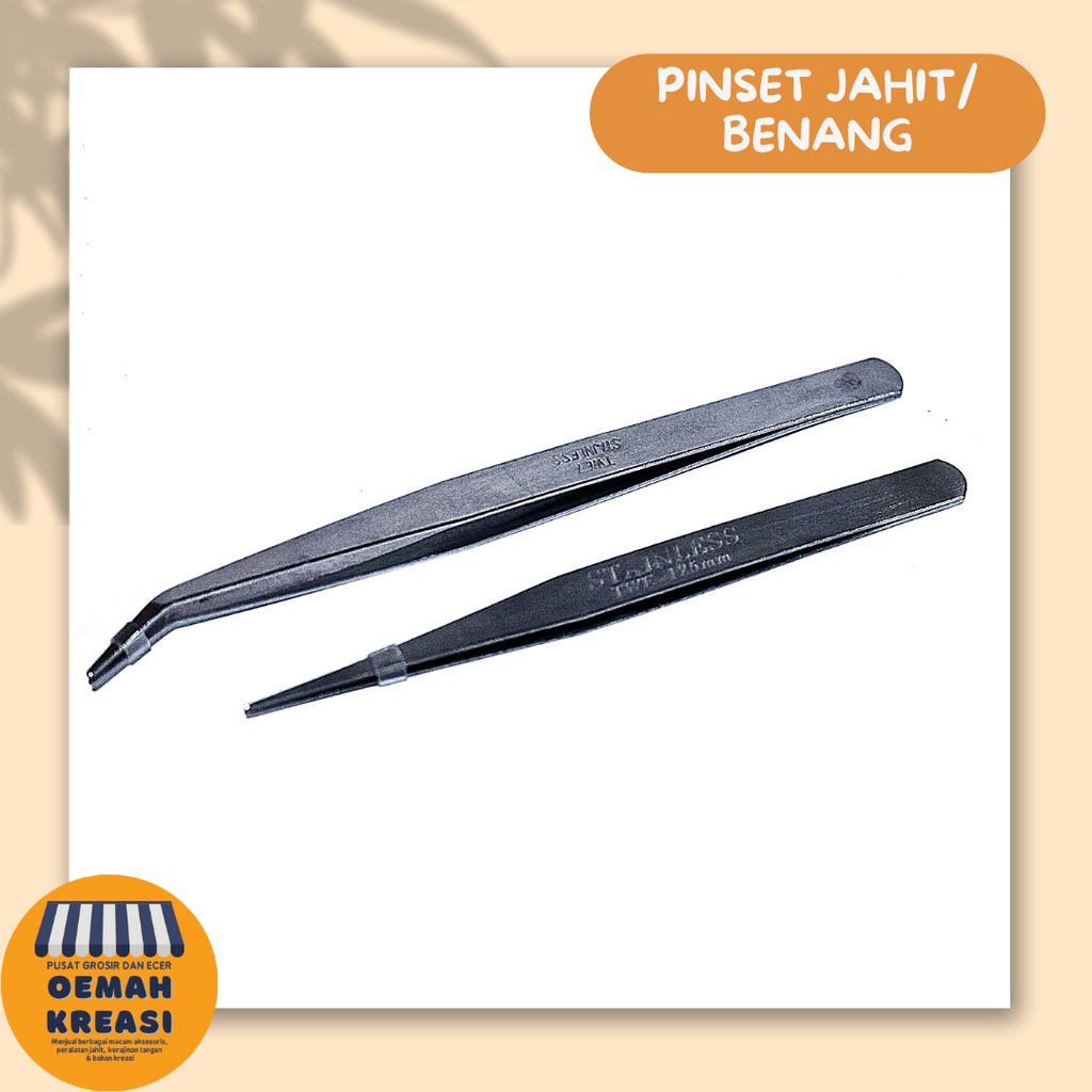 Jual PINSET JAHIT BENANG UJUNG LURUS/ BENGKOK LENGKUNG | Shopee Indonesia