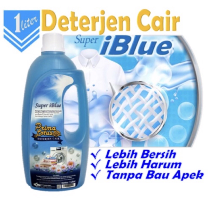 Jual Prima Lotus Detergent Detergen Deterjen Cair Merah Biru 1 Liter 5 ...