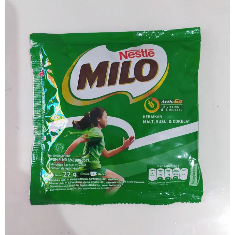 Jual Milo sachet 22 gram / Milo Activ Go sachet 22 gram | Shopee Indonesia