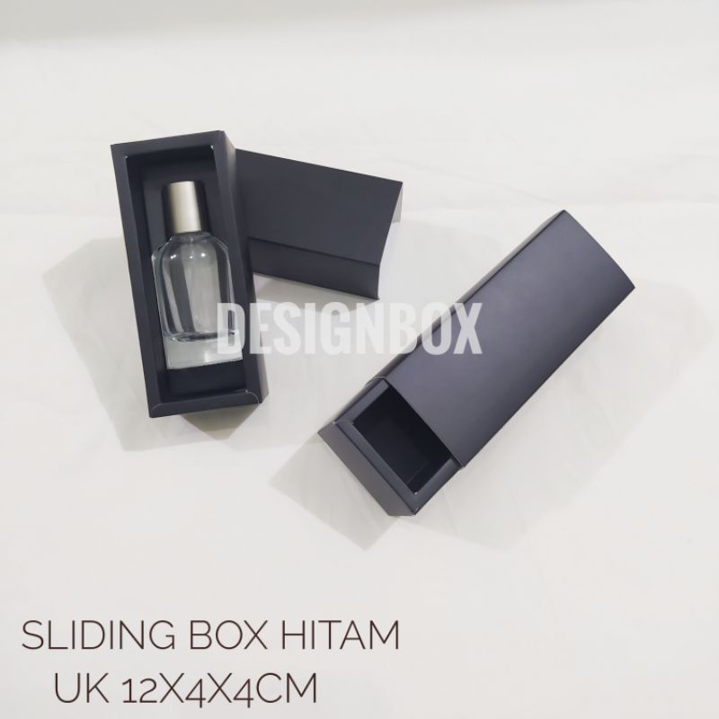 Jual SLIDING BOX HITAM UK 12X4X4CM | Shopee Indonesia