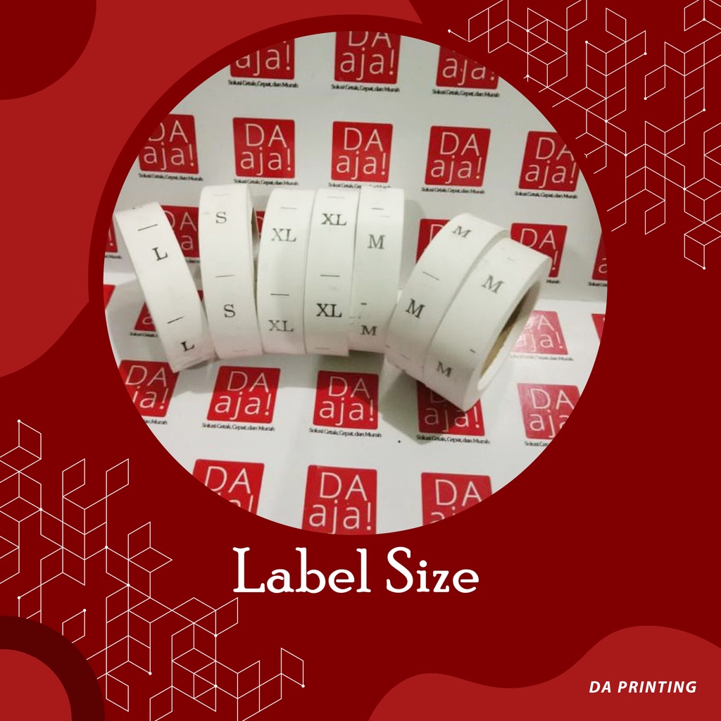 Jual [DA PRINTING] Label Size Bordir Dan Sablon/ Label Baju/ Label ...